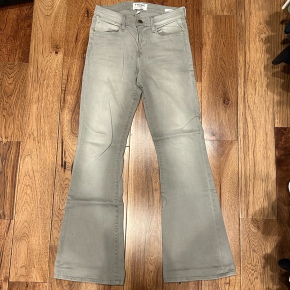 Frame Denim | Jeans | Frame Denim Size 26 Le High Flare Light Gray ...